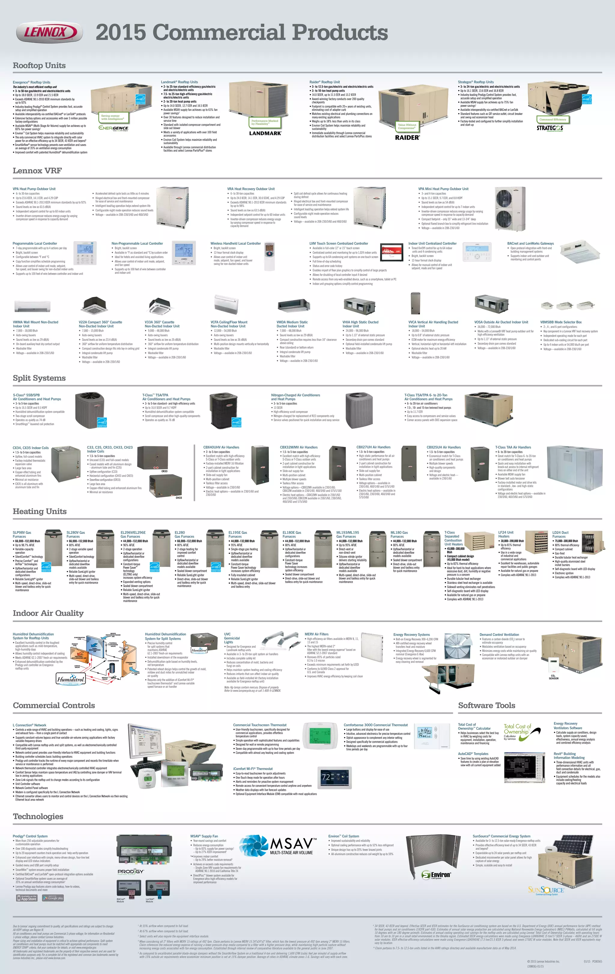 2015 Commercial Products LENNOX | PDF