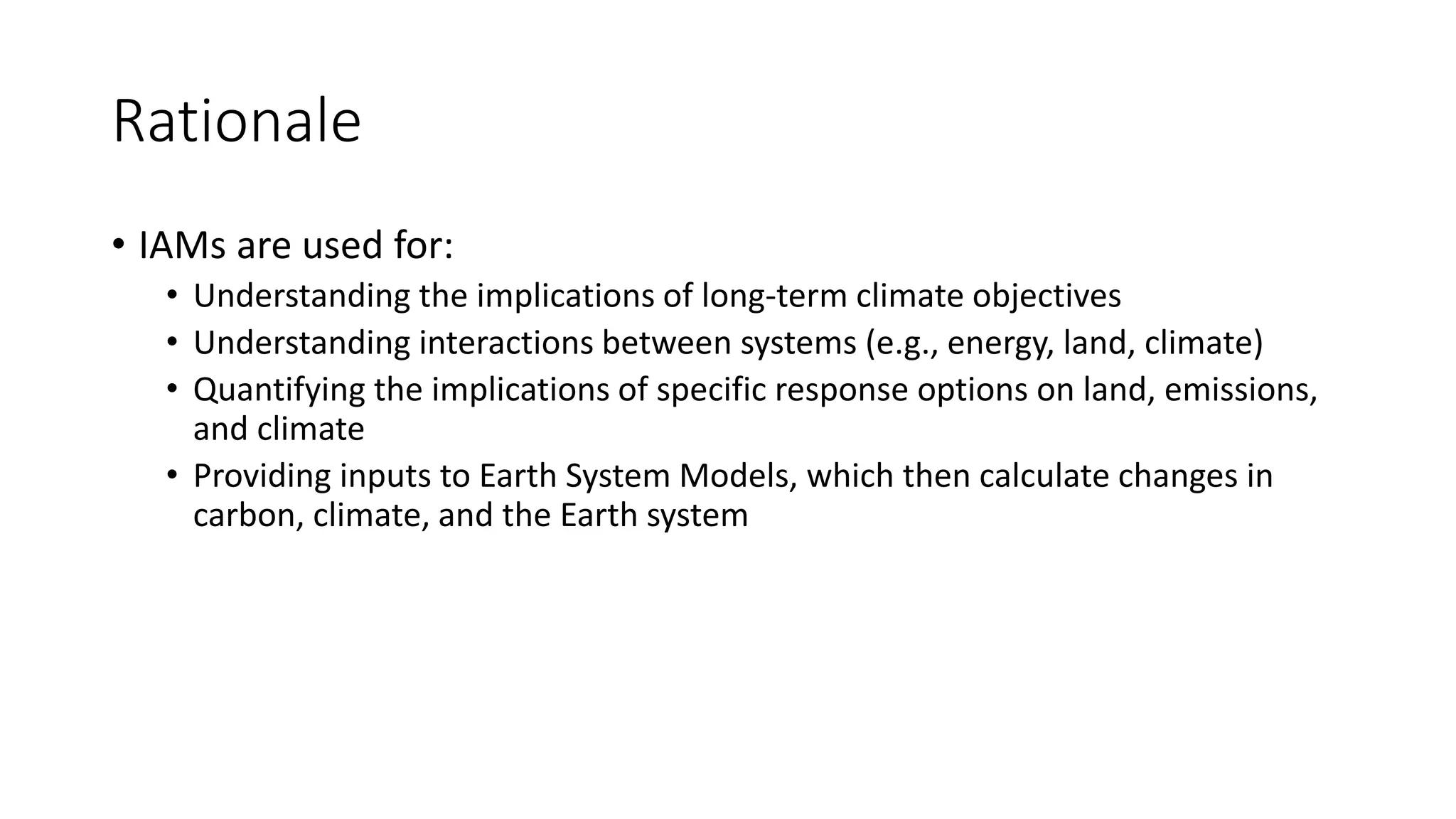 Land Use and Forestry in integrated assessment models (IAMs) | PPTX