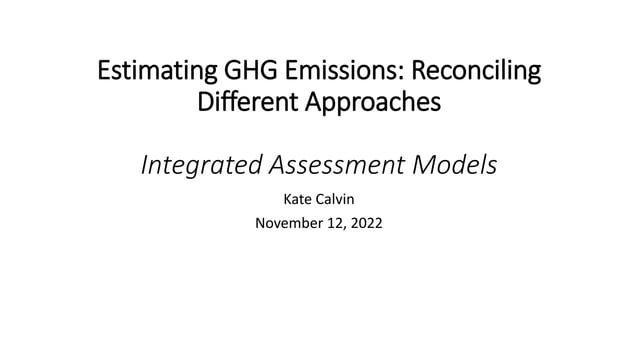 Land Use and Forestry in integrated assessment models (IAMs) | PPT