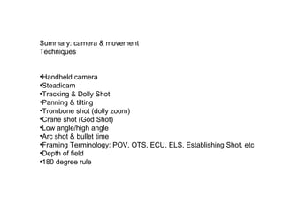 5 camera framing and movement | PPT