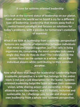 Magazine Design Sample: System Oriented Leadership | PDF
