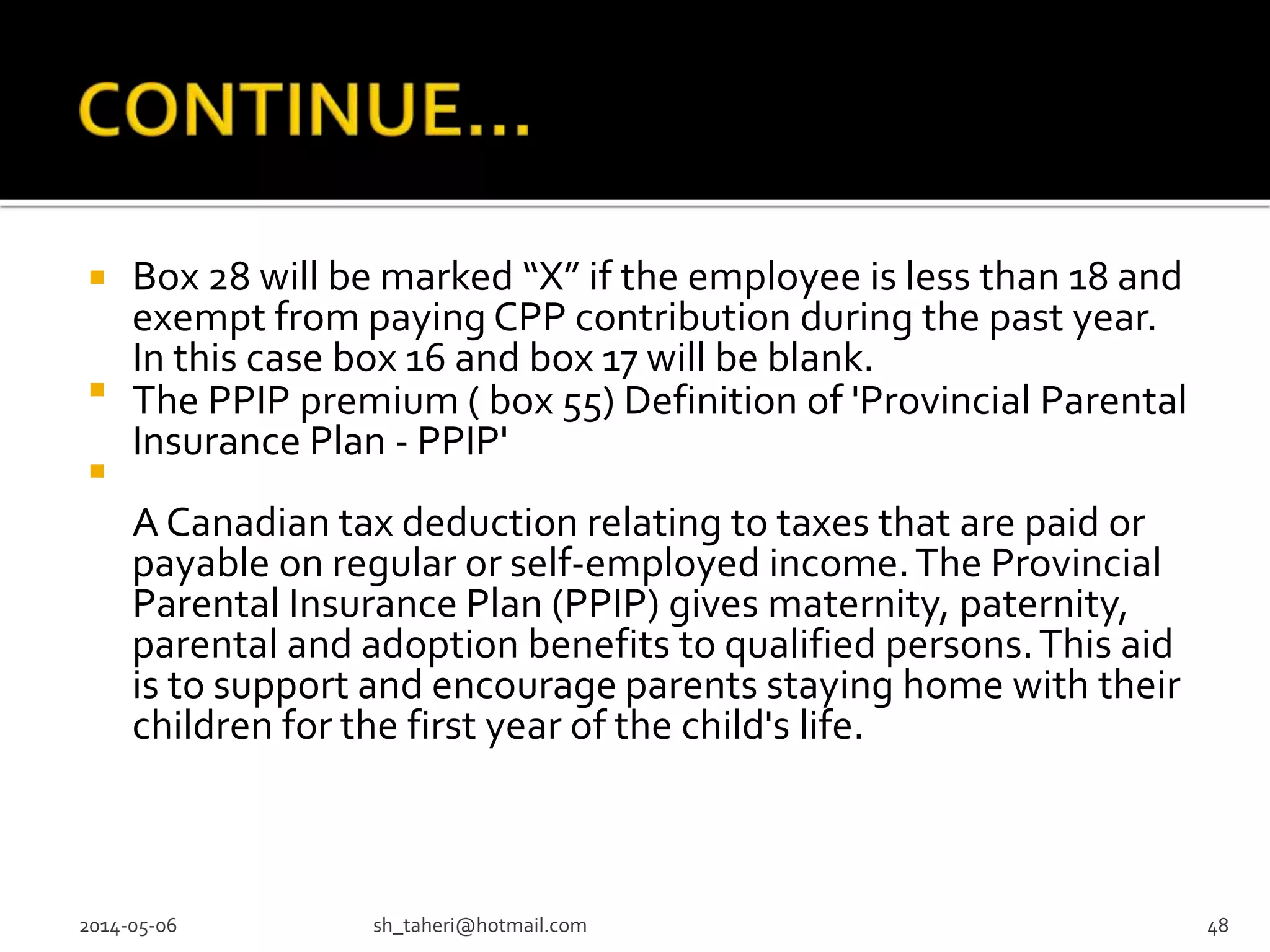 Canada's Tax System | PPTX