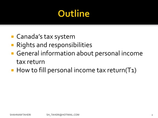 Canada's Tax System | PPTX