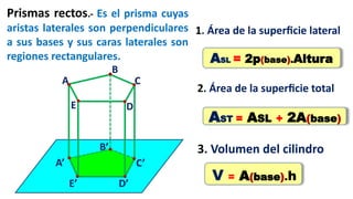 PRISMA Y CILINDRO.- geometria 5to de secundaria | PPTX