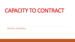 capacity to Contract | PPT