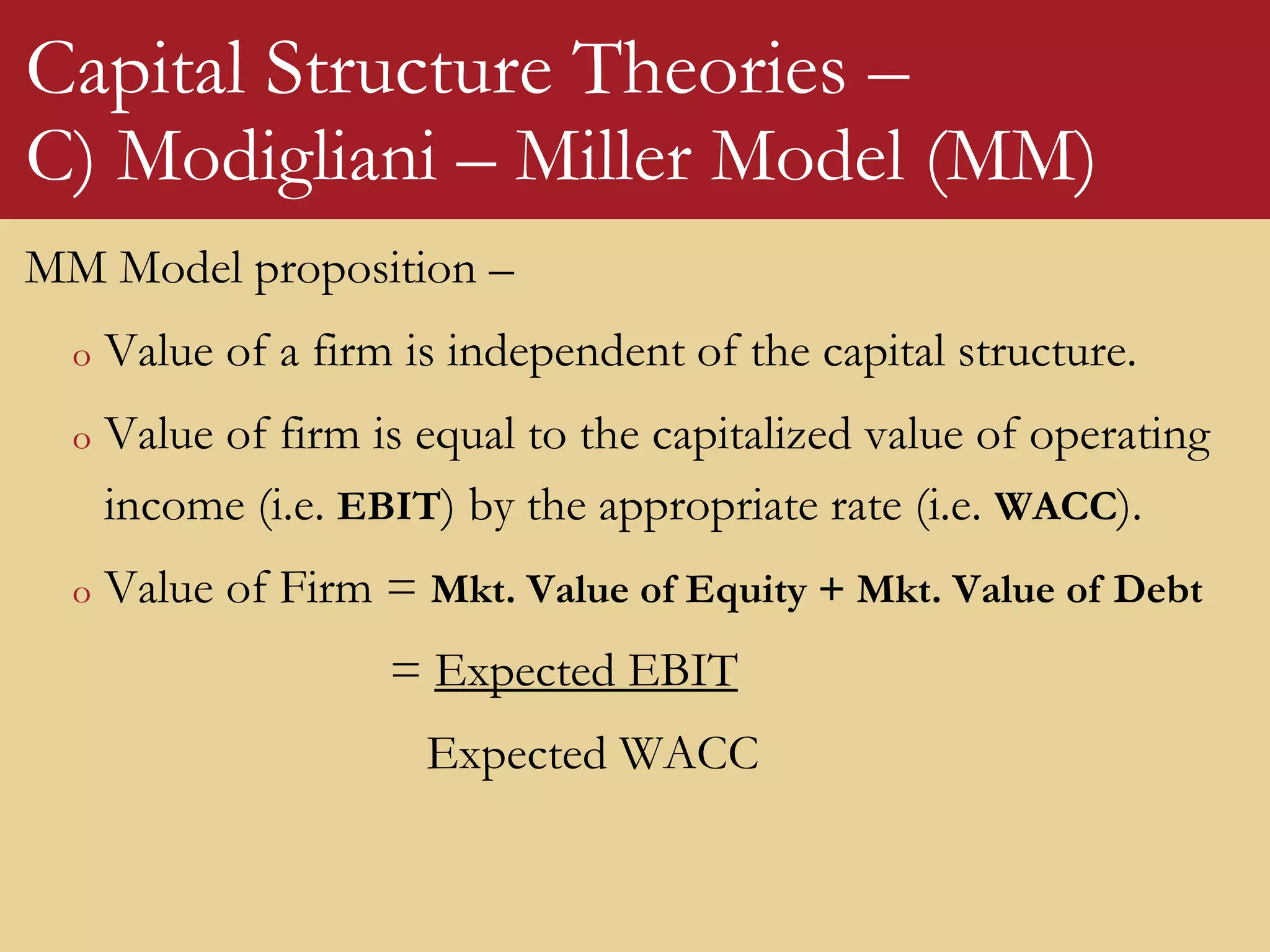 5 capital structure-theories | PPT | Stocks and Bonds | Personal Investing