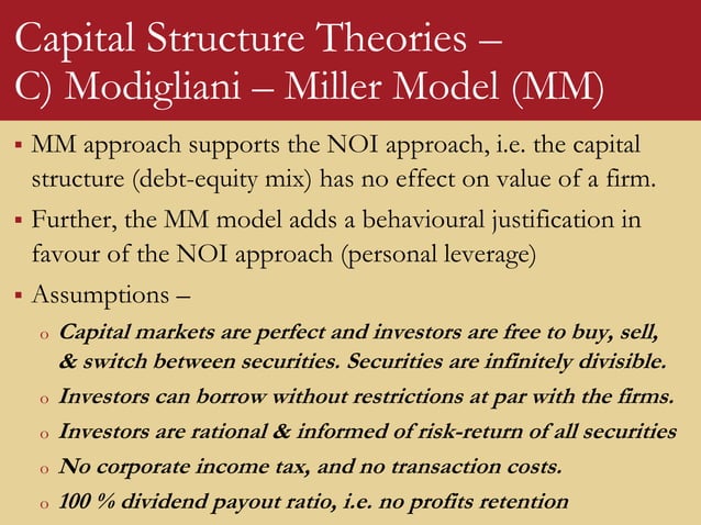 5 Capital Structure theories 5-capital-structure-theories