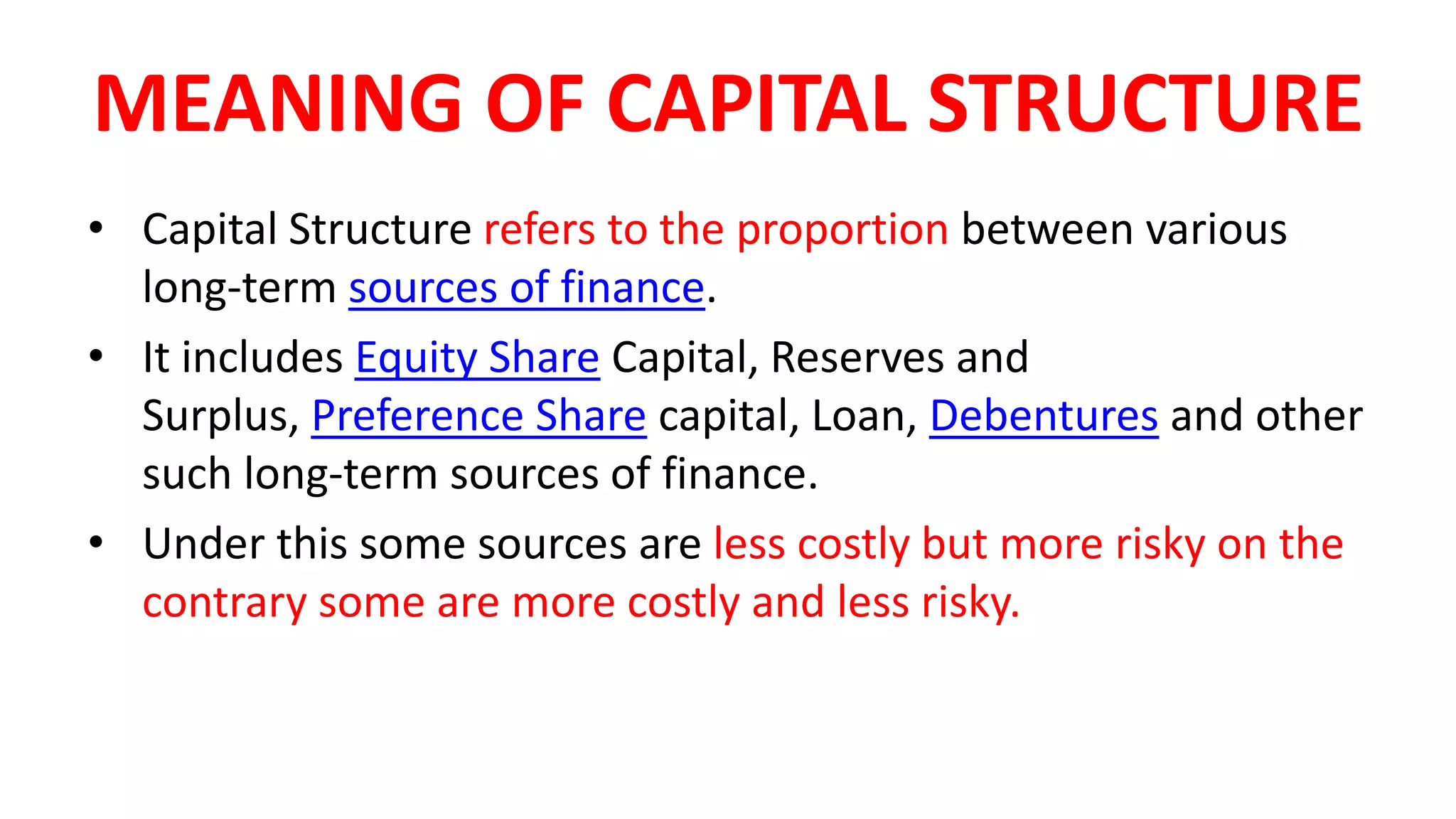 5 capital structure theories | PPT