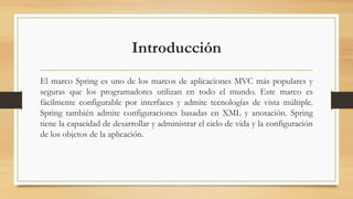 5 caracteristicas clave del marco Spring | PPTX
