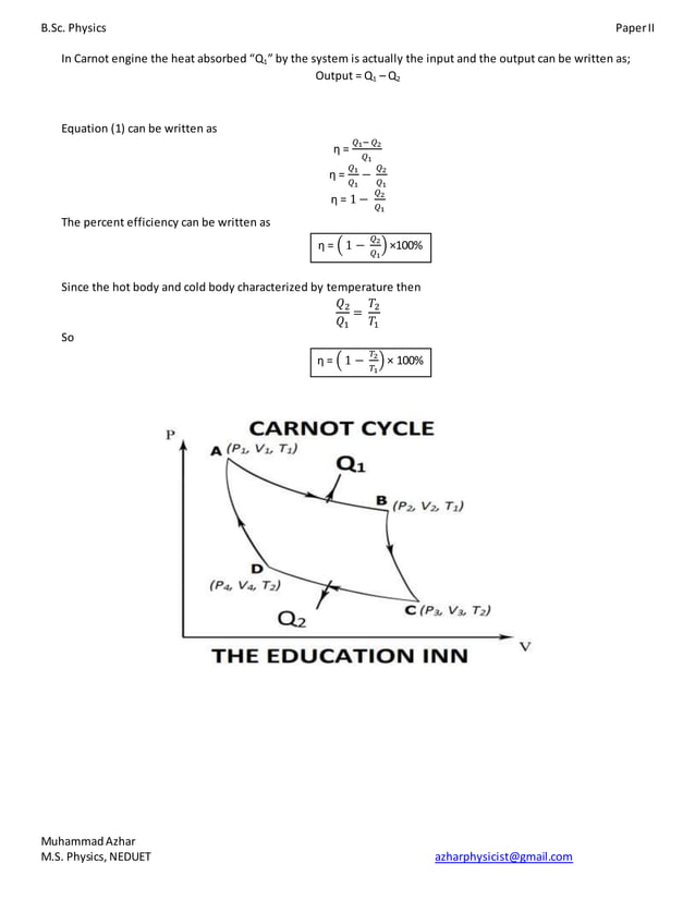 5 carnot engine | DOCX | Chemistry | Science