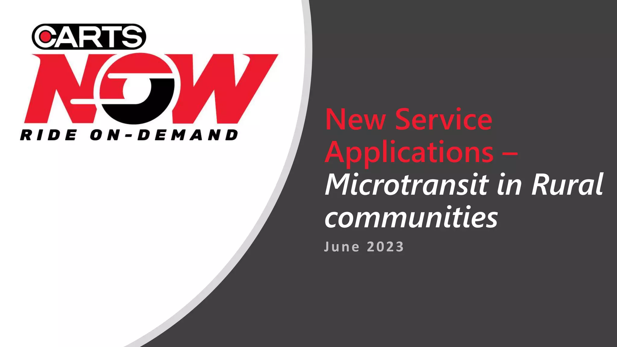 CARTS Microtransit—Innovation in Rural Mobility | PPTX
