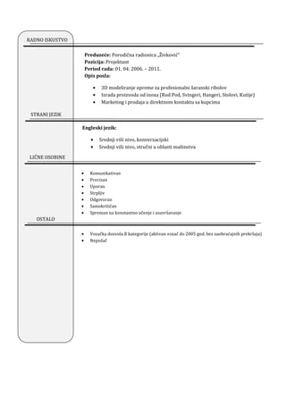 CV_Svetislav Zivkovic | PDF