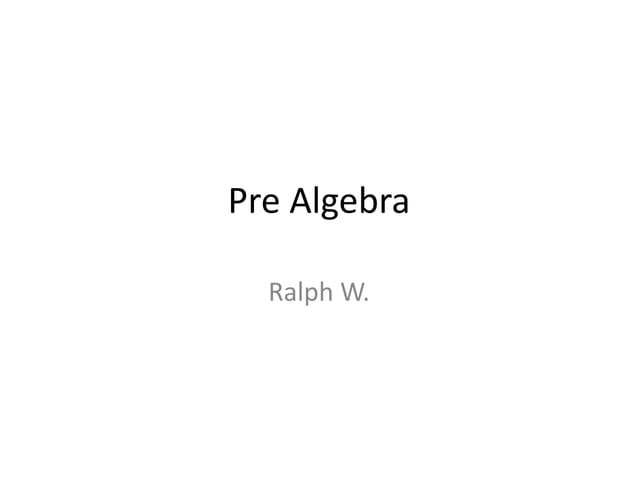 Pre Algebra_lessons | PPTX