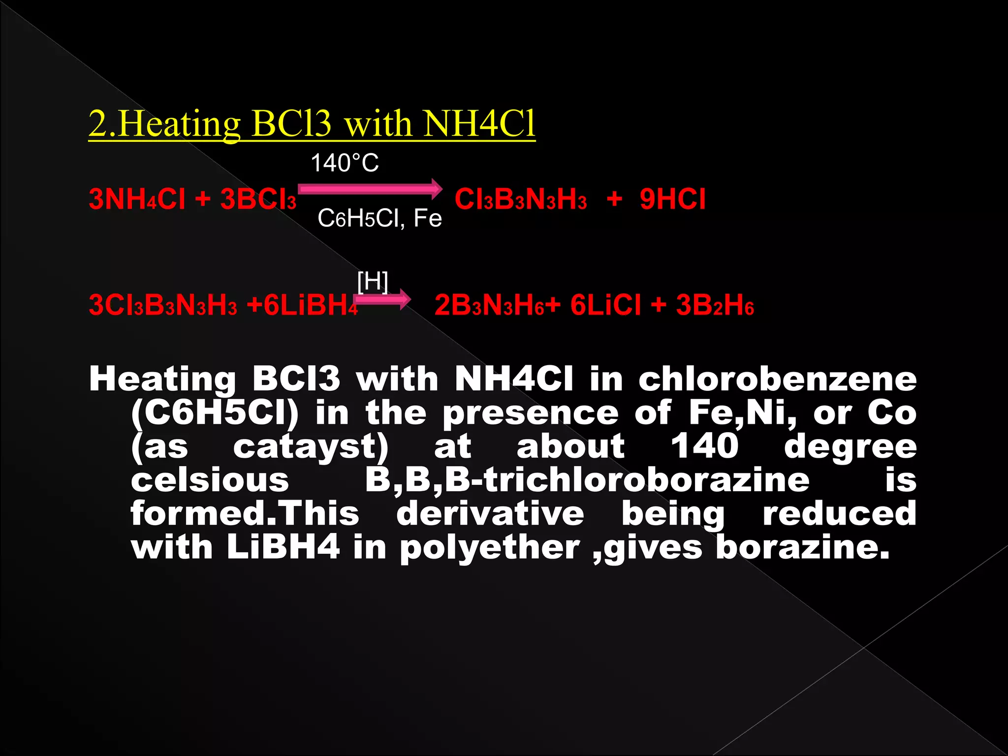 BORAZINE- structure, preparation and properties | PPTX