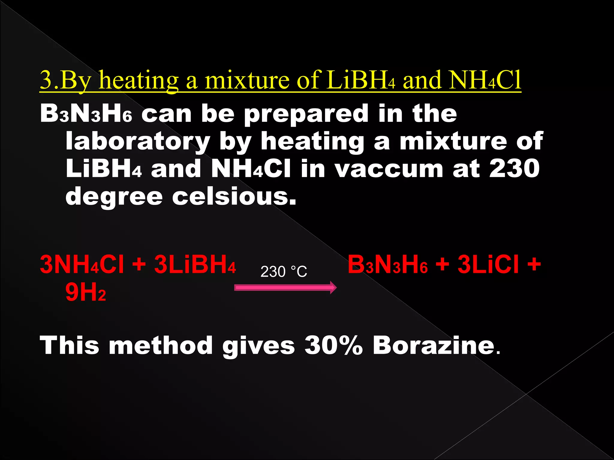BORAZINE- structure, preparation and properties | PPTX