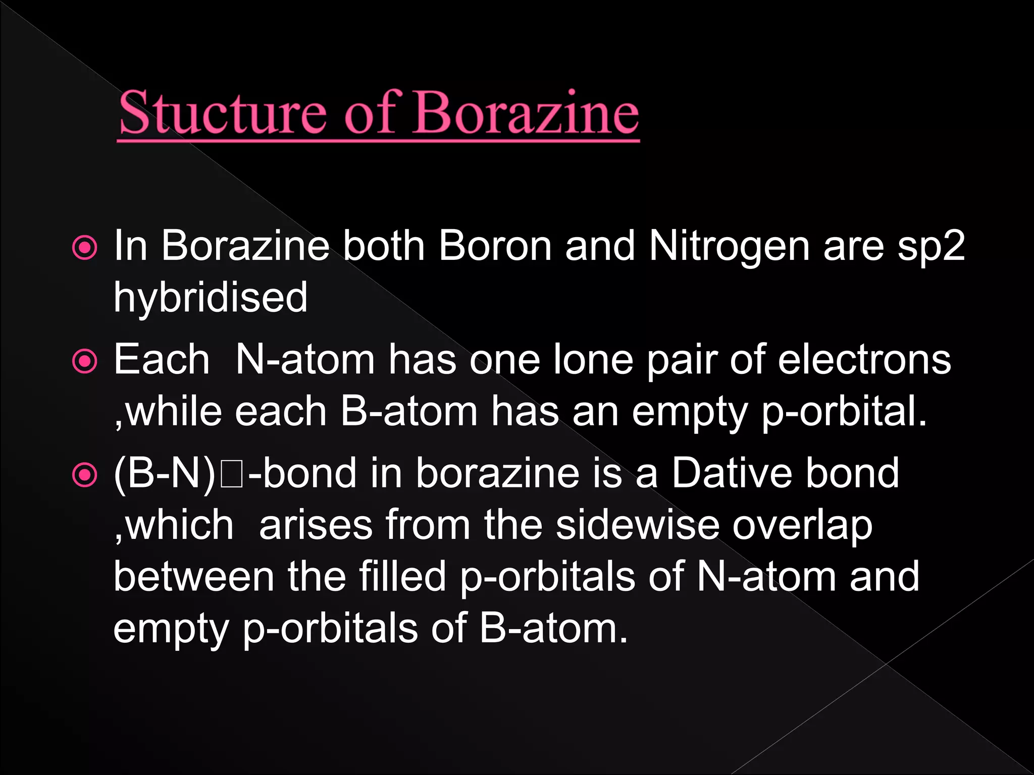 BORAZINE- structure, preparation and properties | PPTX