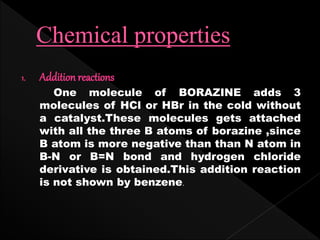 BORAZINE- structure, preparation and properties | PPTX