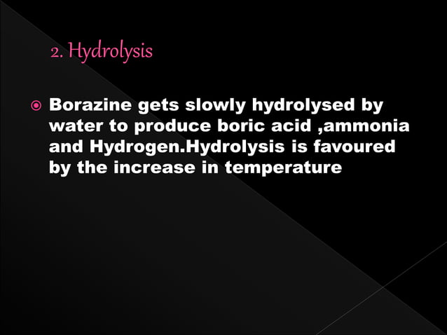 BORAZINE- structure, preparation and properties | PPTX