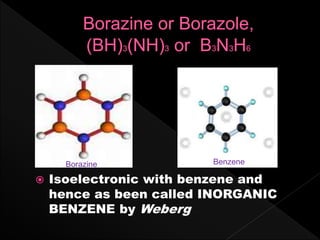 BORAZINE- structure, preparation and properties | PPTX