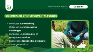 Introduction to environmental science and it’s importance | PDF