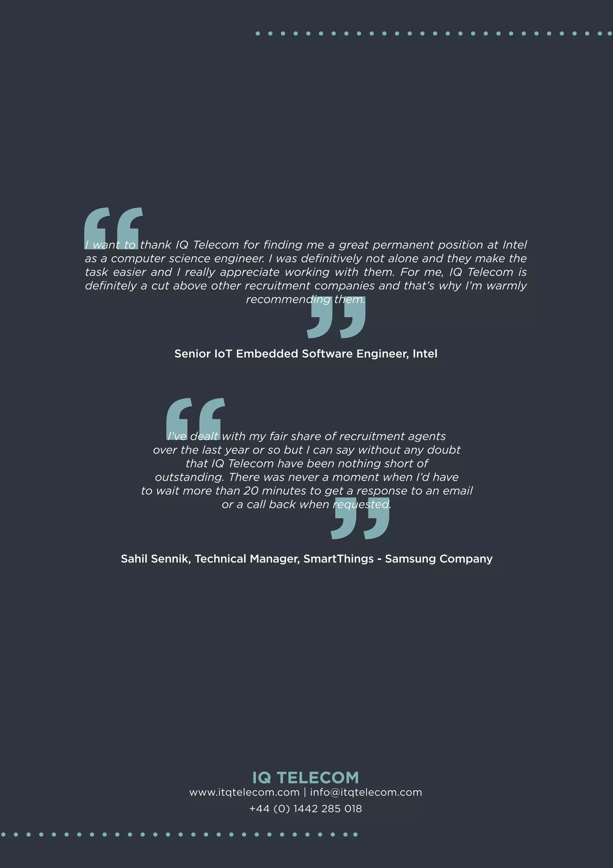 IQ Telecom - M2M and IoT Brochure | PDF