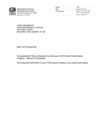 Letter of Completion 2015 | PDF