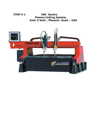 CNC PLASMA CUTTING SYSTEM | PDF