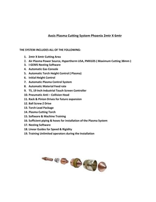 CNC PLASMA CUTTING SYSTEM | PDF