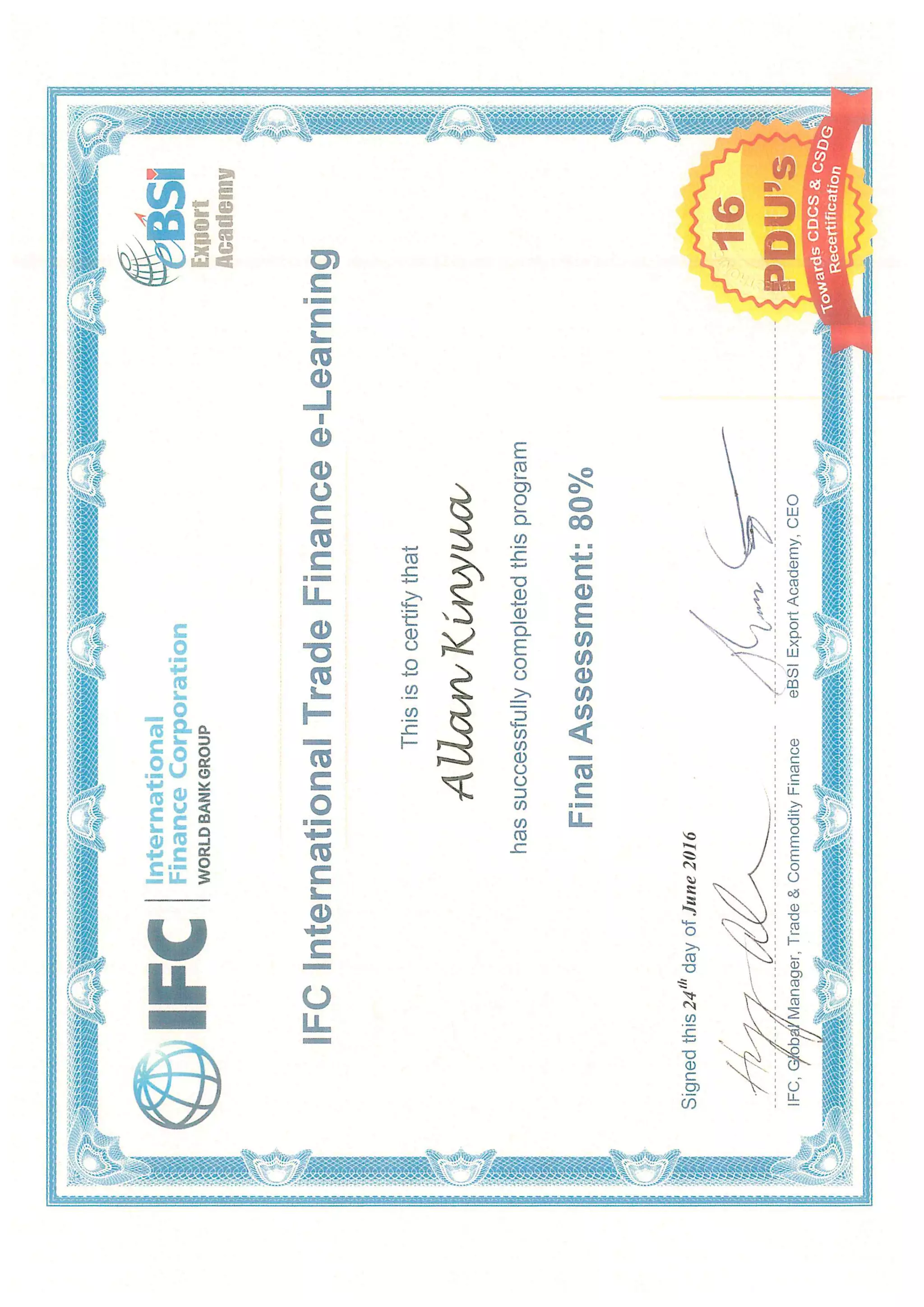 IFC certificate | PDF