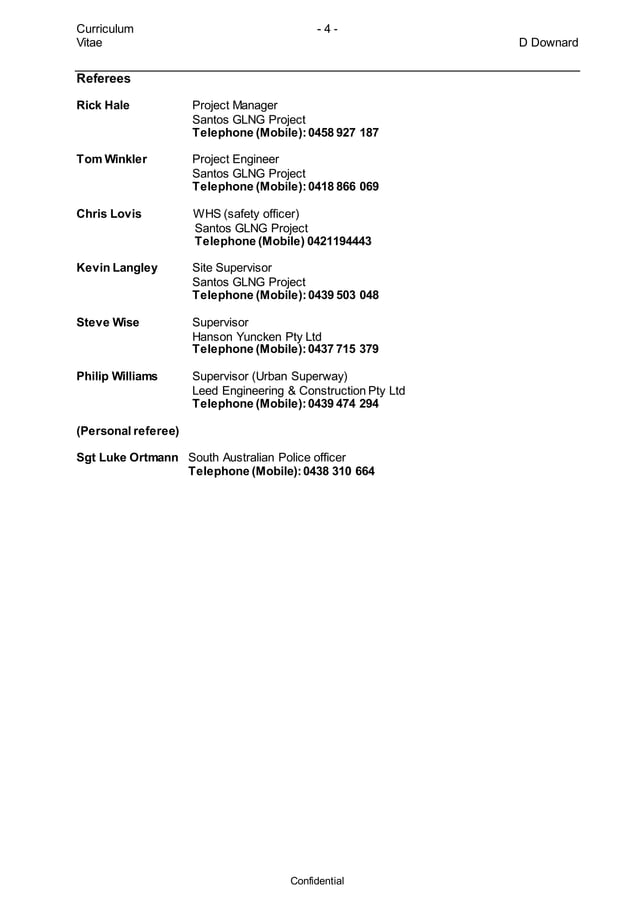 DOWNARD Daryl - resume (Jun 2014) | PDF