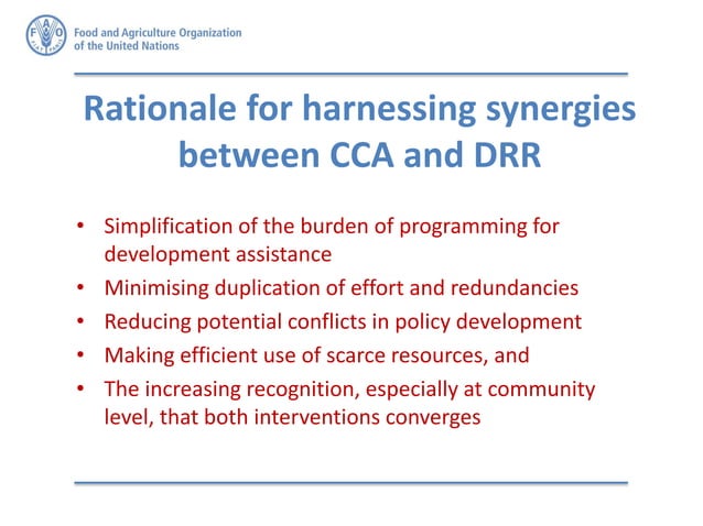 Disaster Risk Reduction (DRR) and Climate Change Adaptation (CCA) | PDF ...