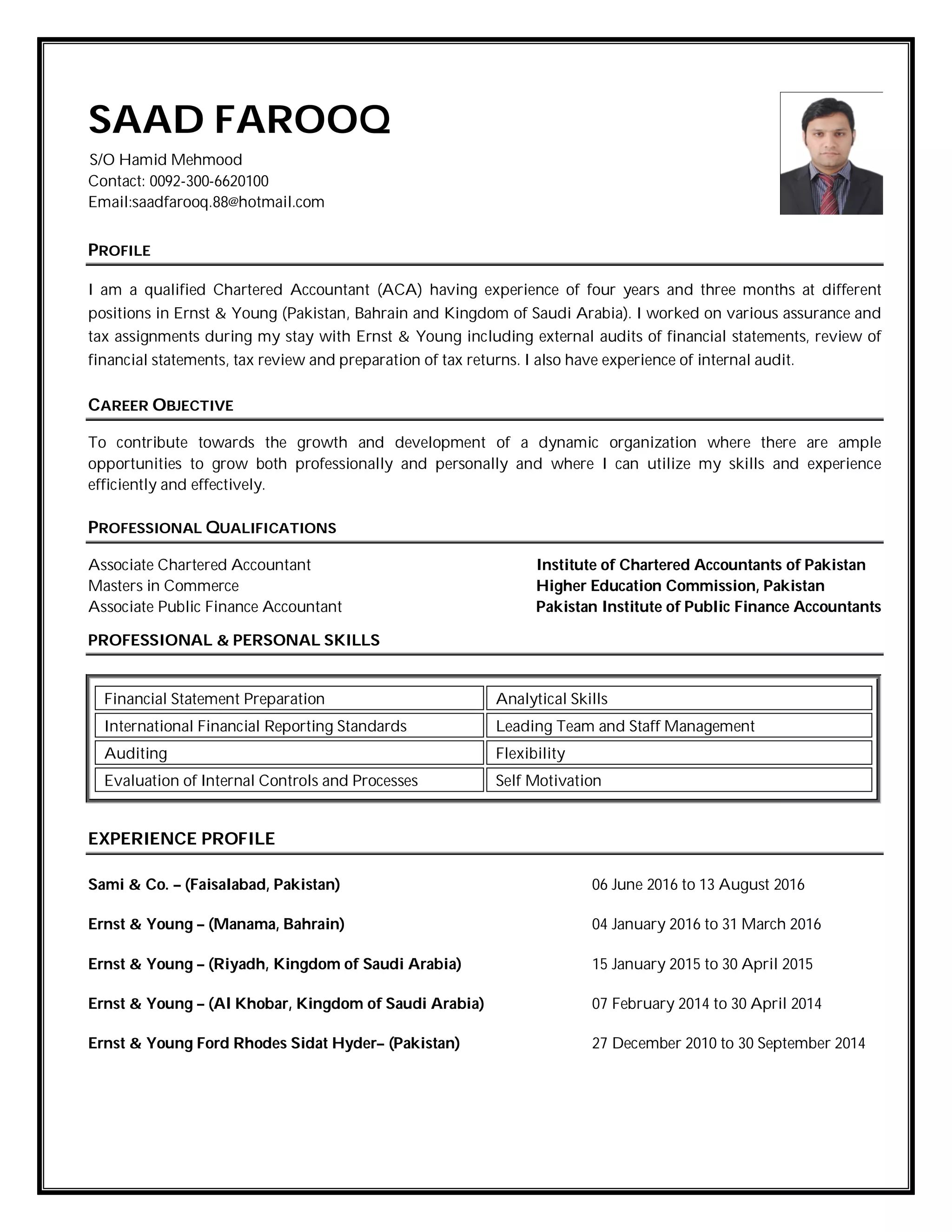 CV - Saad Farooq | PDF