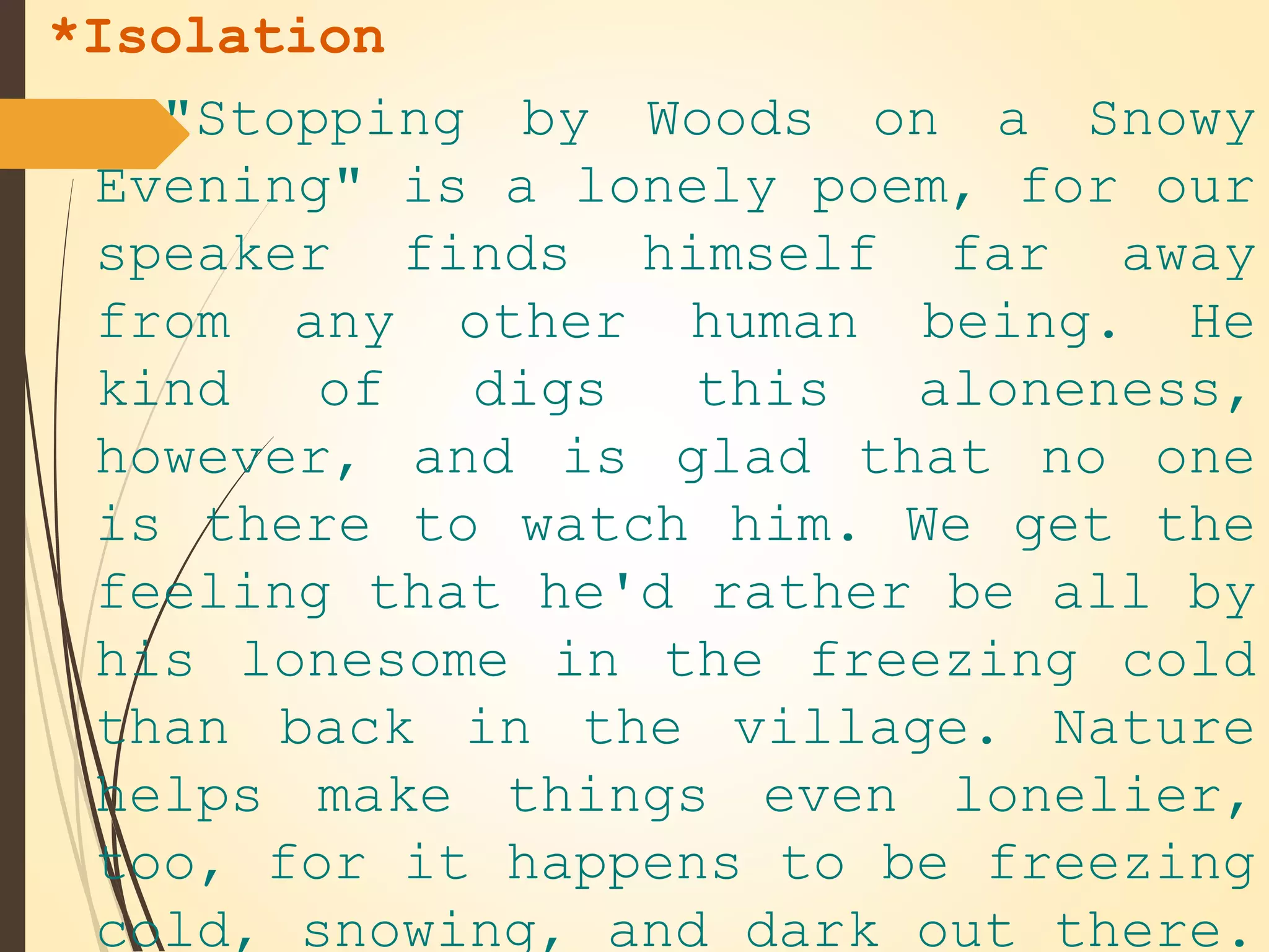 Robert Frost - Stopping by Woods on a Snowy Evening | PPT