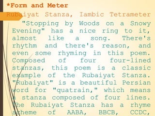 Robert Frost - Stopping by Woods on a Snowy Evening | PPT