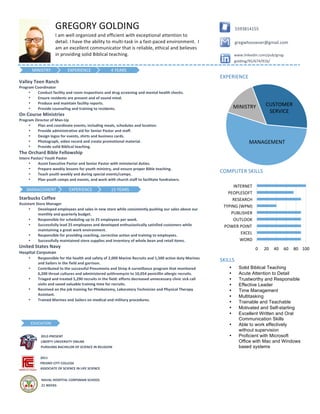 GREGORY GOLDING-RESUME | PDF