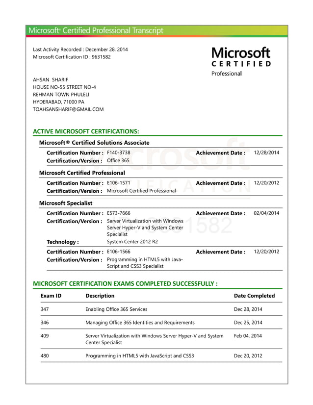 MS_Learning_Transcript | PDF