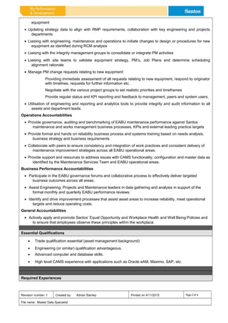 Master Data Specialist | PDF