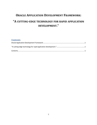 Ora_Case_Study_Oracle Application Development Framework | PDF