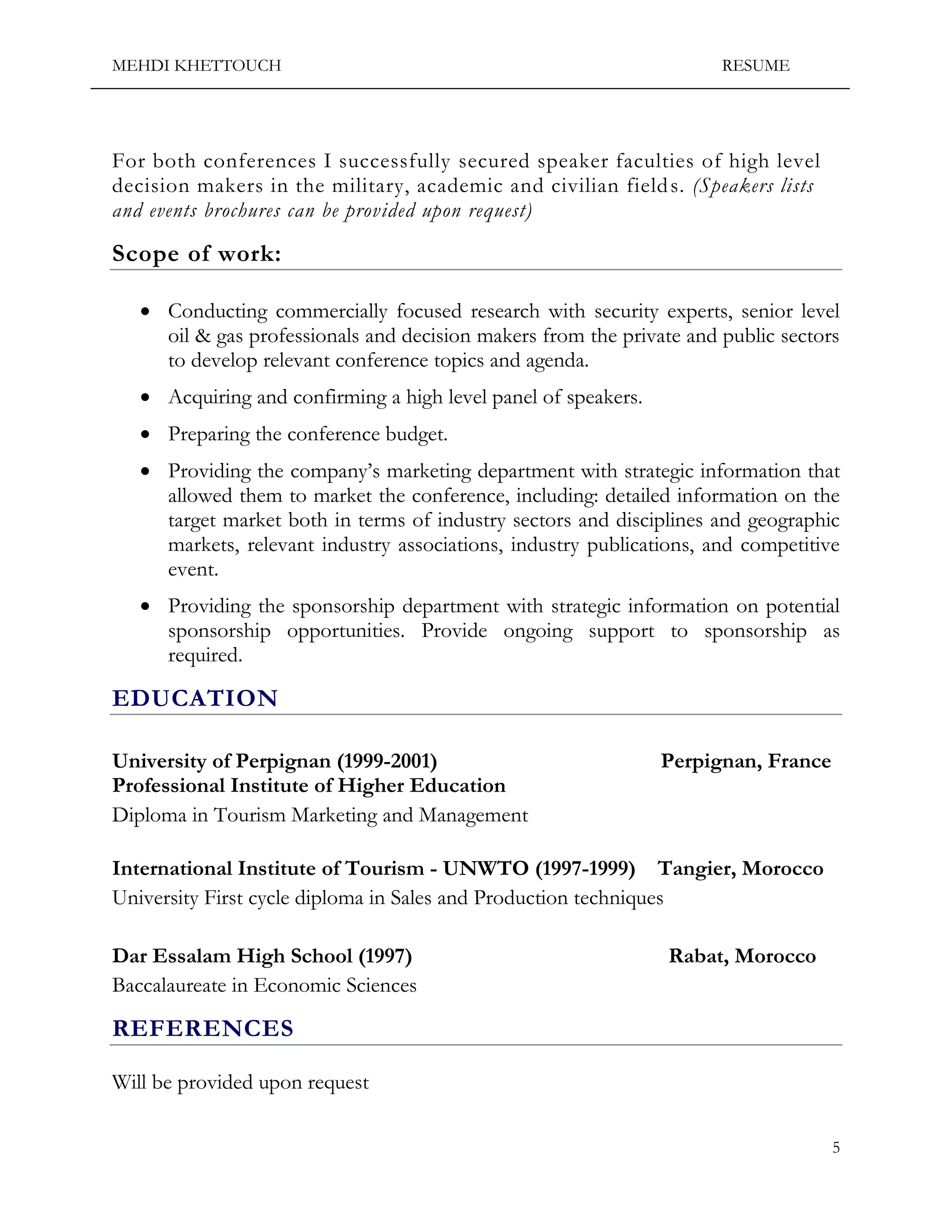 MEHDI KHETTOUCH Resume | PDF