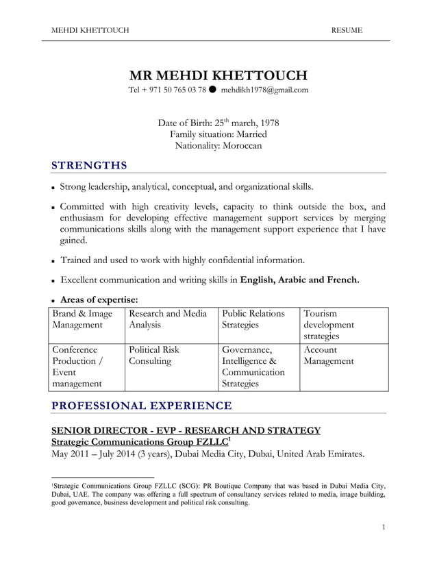 MEHDI KHETTOUCH Resume | PDF