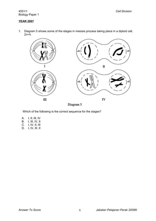 5 cell division | DOC | Biological Sciences | Science