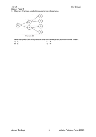 5 cell division | DOC | Biological Sciences | Science