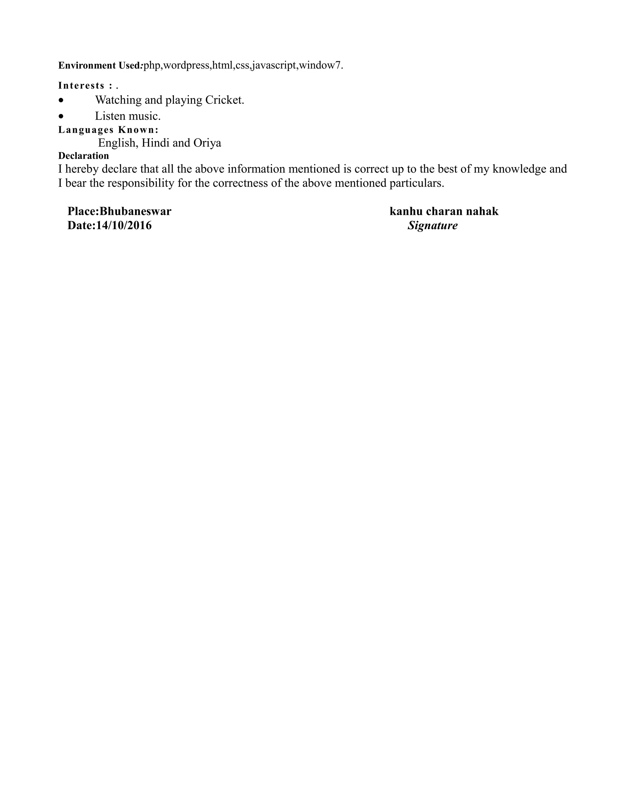 Resume-kanhu | PDF