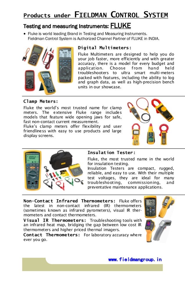 FIELDMAN SENSORS PVT LTD CATLOG