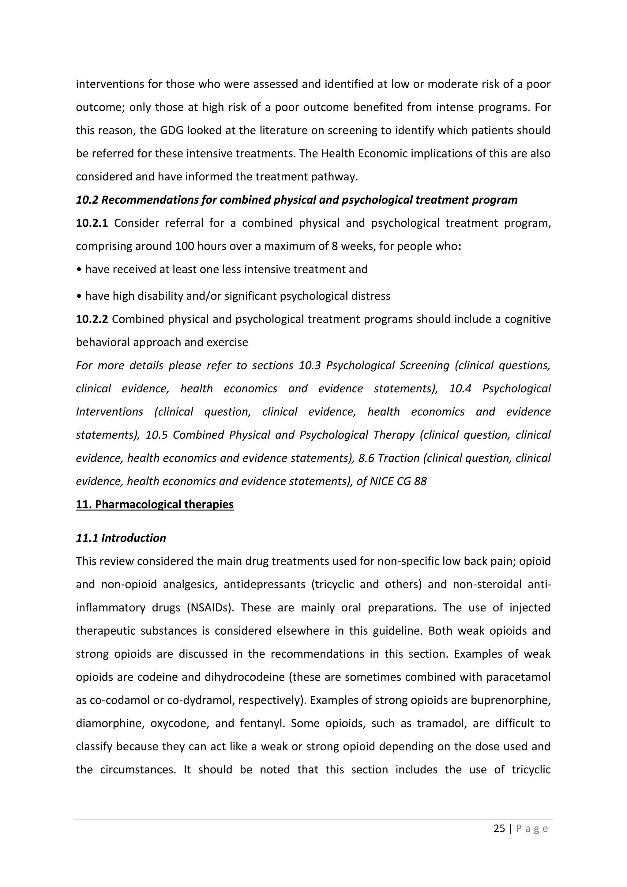 Low Back Pain Clinical Practice Guideline | PDF