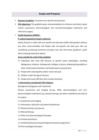 Low Back Pain Clinical Practice Guideline | PDF