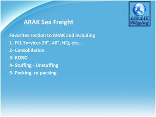 ARAK SHIPPING | PPSX