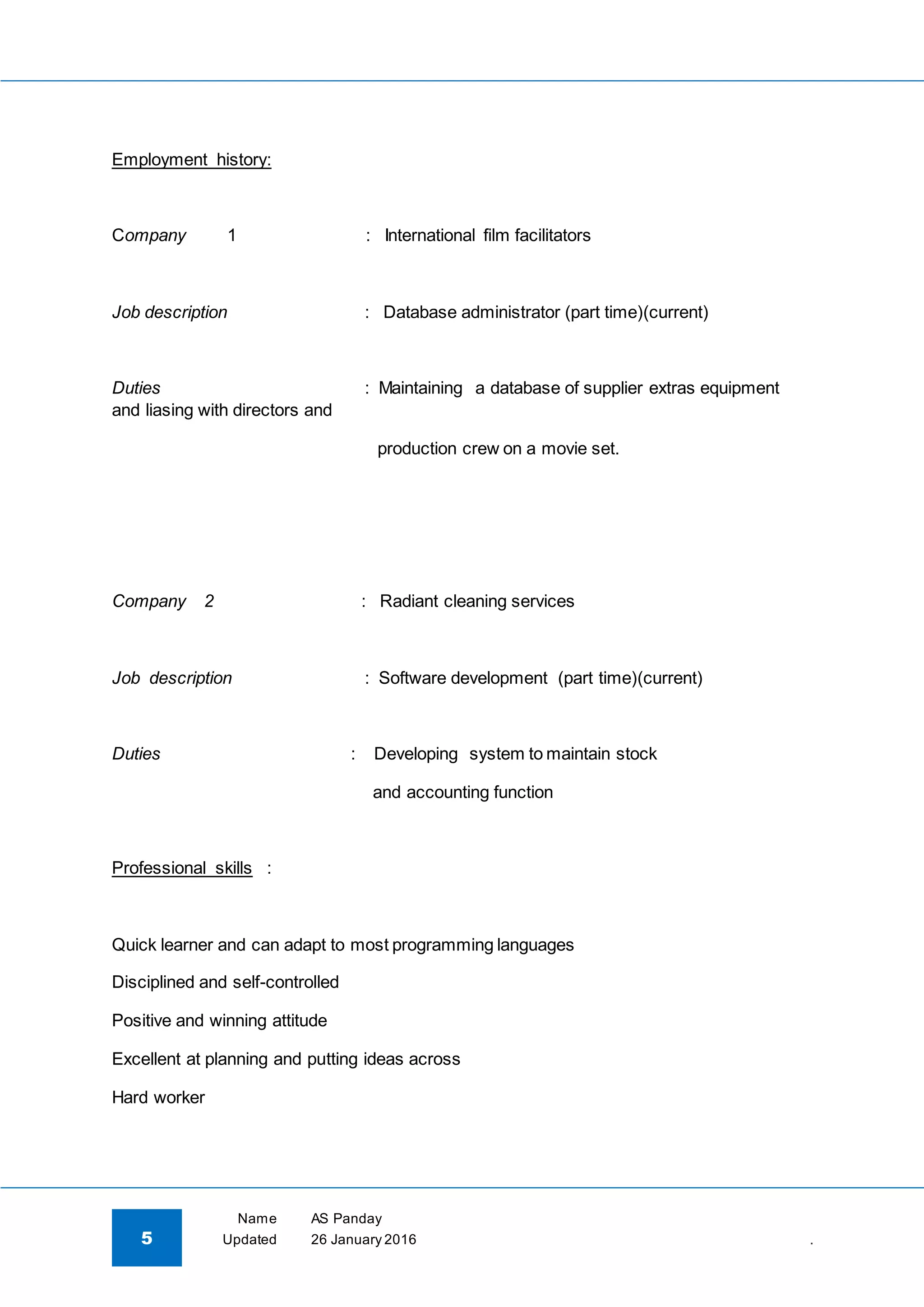 Akshanth Panday Resume 26 January 2016-1 | PDF
