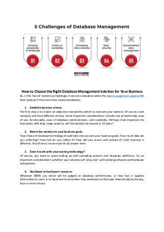 Top 5 Database Management Challenges – and How to Solve Them
