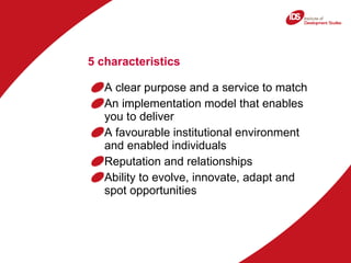 5 Characteristics Of Successful Intermediary Organisations | PPT